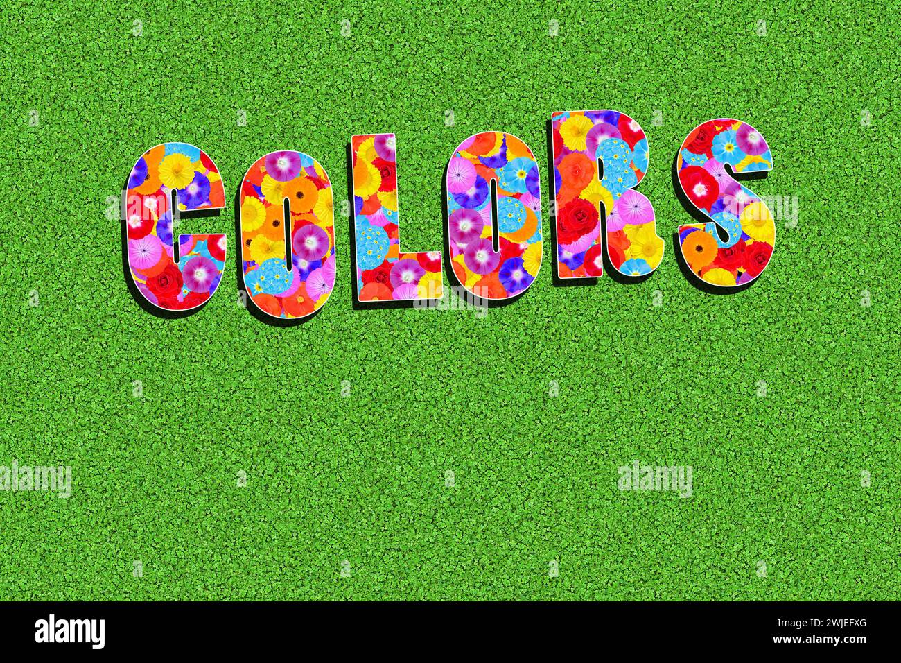 Word spring written flowers hi-res stock photography and images - Alamy