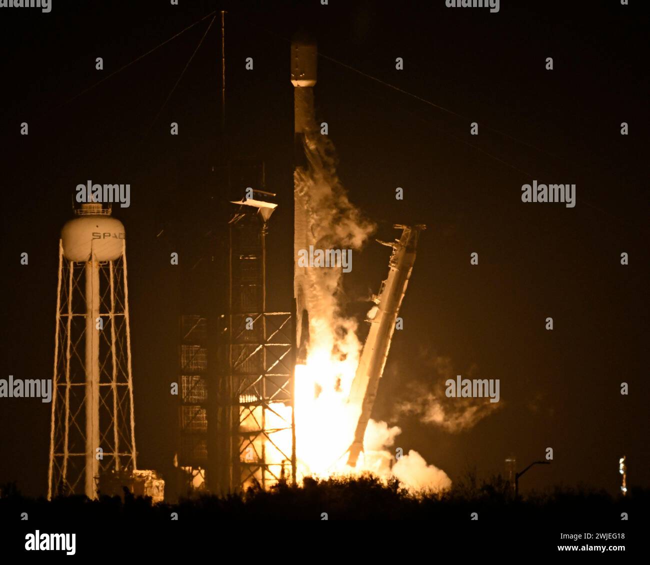 A SpaceX Falcon 9 rocket launches the Intuitive Machines' IM-1 as part ...