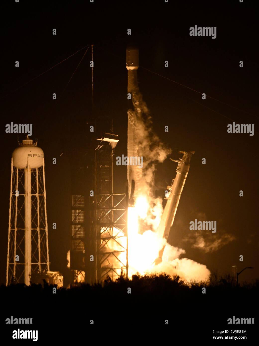 A SpaceX Falcon 9 rocket launches the Intuitive Machines' IM-1 as part ...