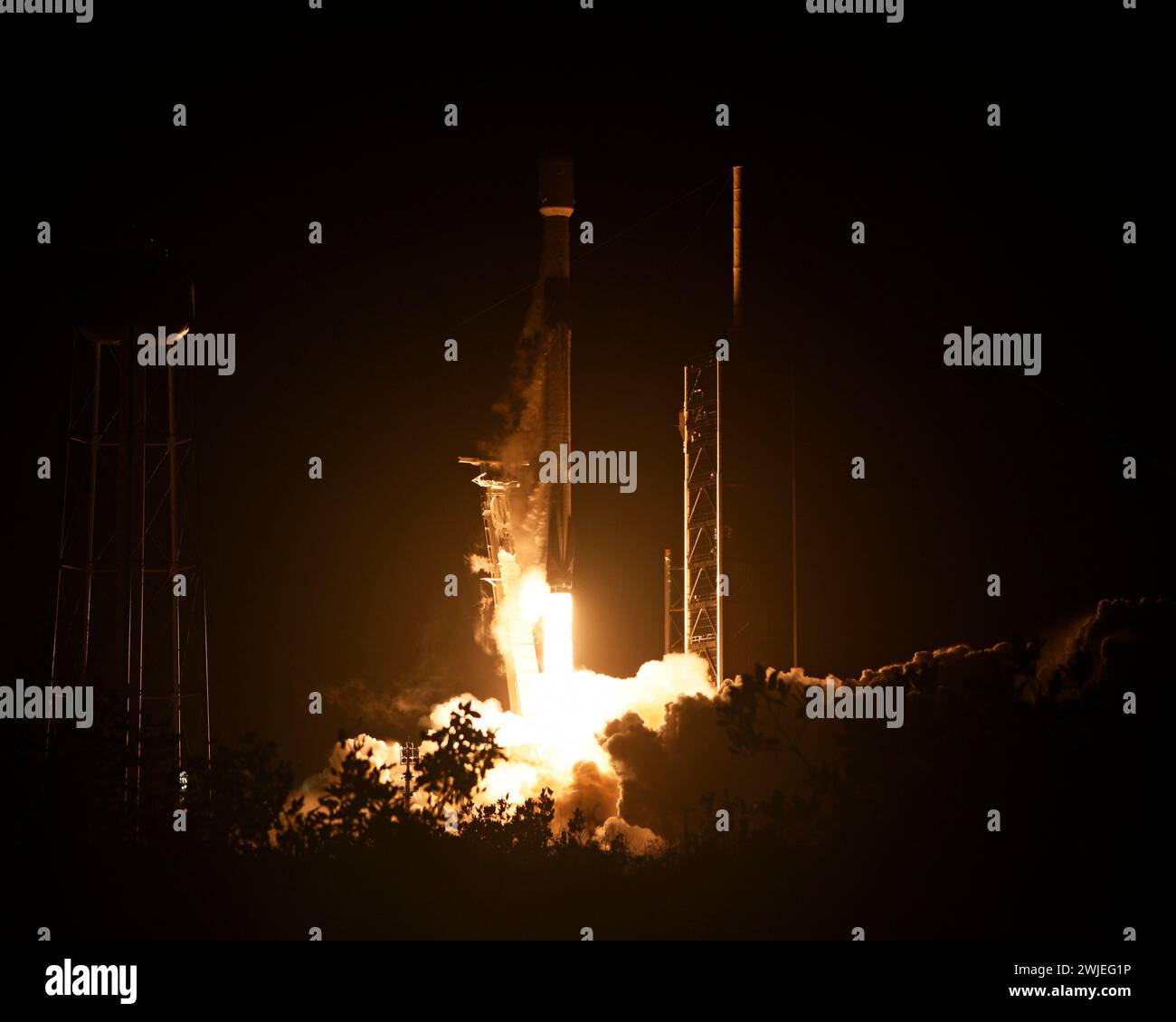 A SpaceX Falcon 9 rocket launches the Intuitive Machines' IM-1 as part ...