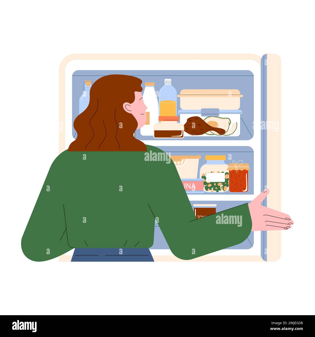 Domestic food waste container Stock Vector Images - Alamy