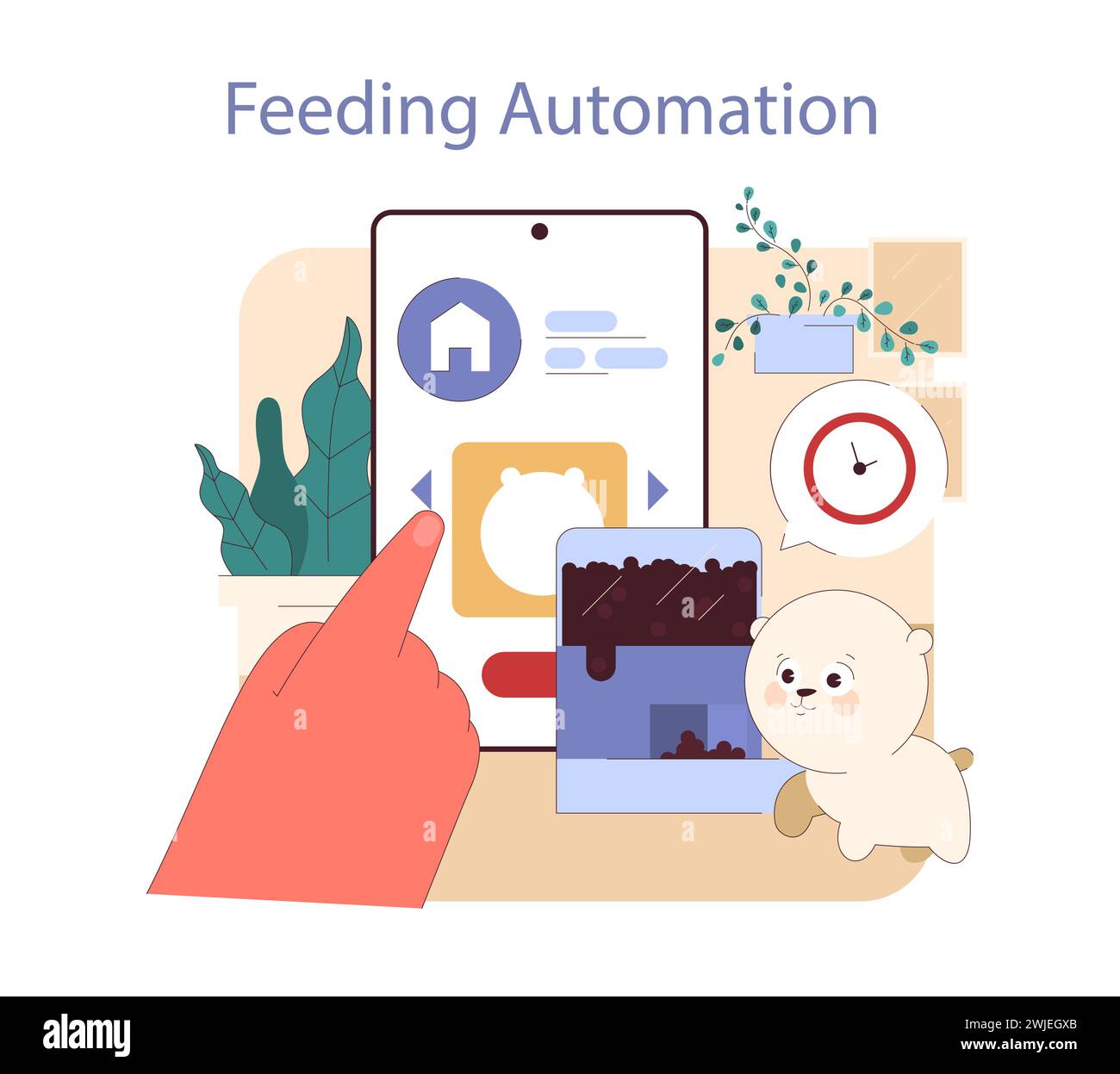 Touch feeding Stock Vector Images - Alamy