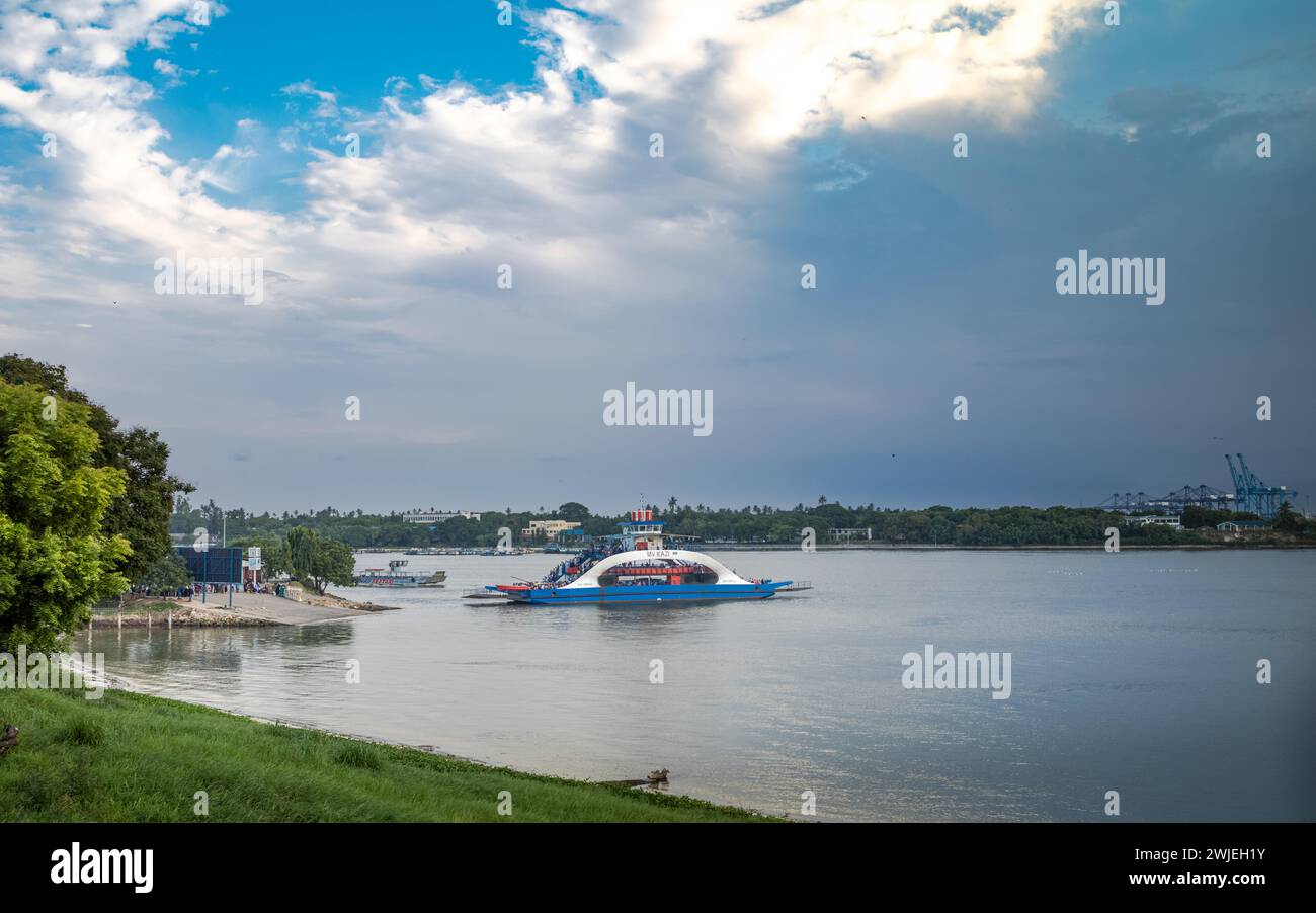 The MV Kazi, one of the ferries operating at Kigamboni Ferry Terminal ...