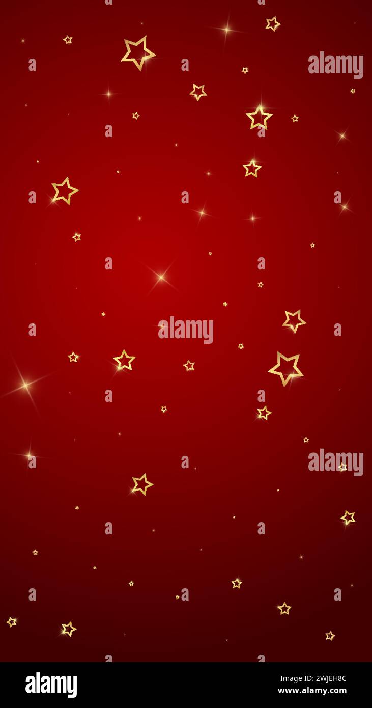 Twinkle stars scattered around randomly, flying, falling down, floating ...