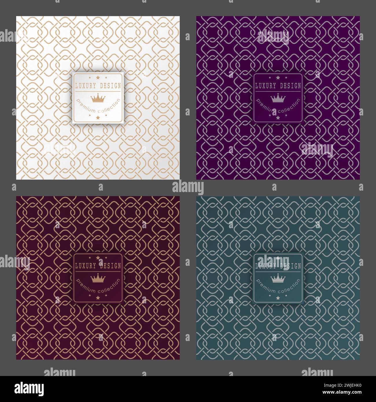 A set of spectacular luxurious patterns. Template for covers, prints ...