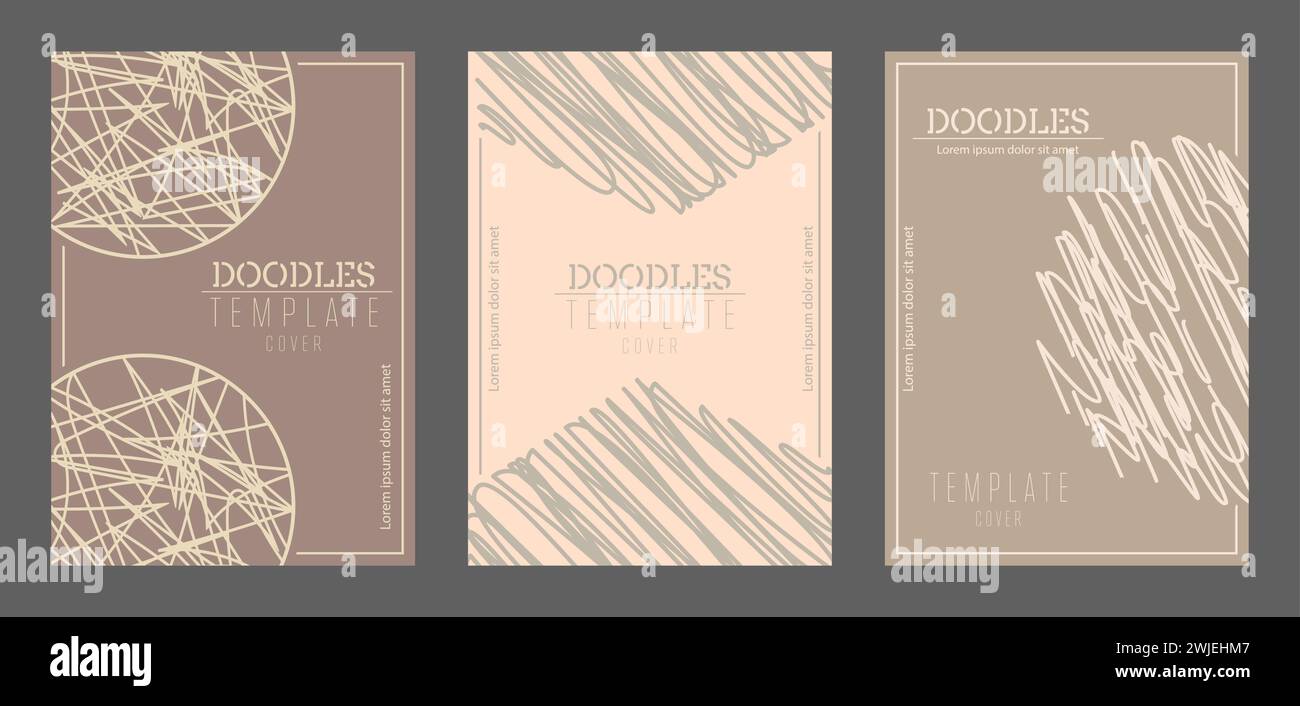 Doodles. A new trend in the design of covers, banners, posters ...