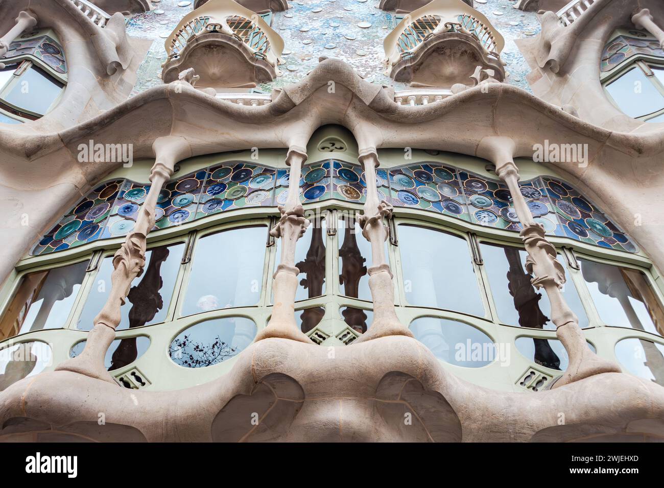 Barcelona,Casa Battlo Gaudi, facade and entrance Stock Photo - Alamy