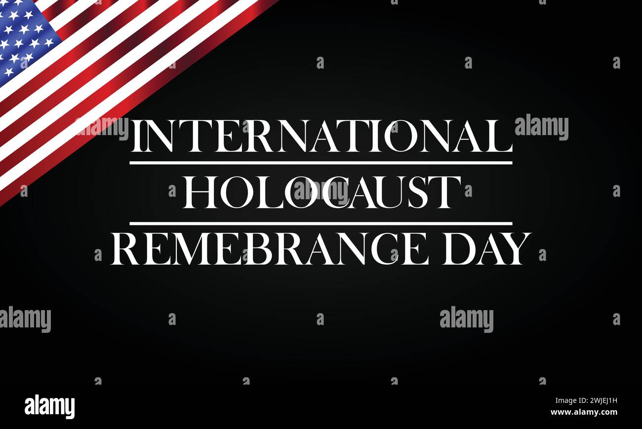 International Holocaust Remembrance Day text with usa design Stock ...