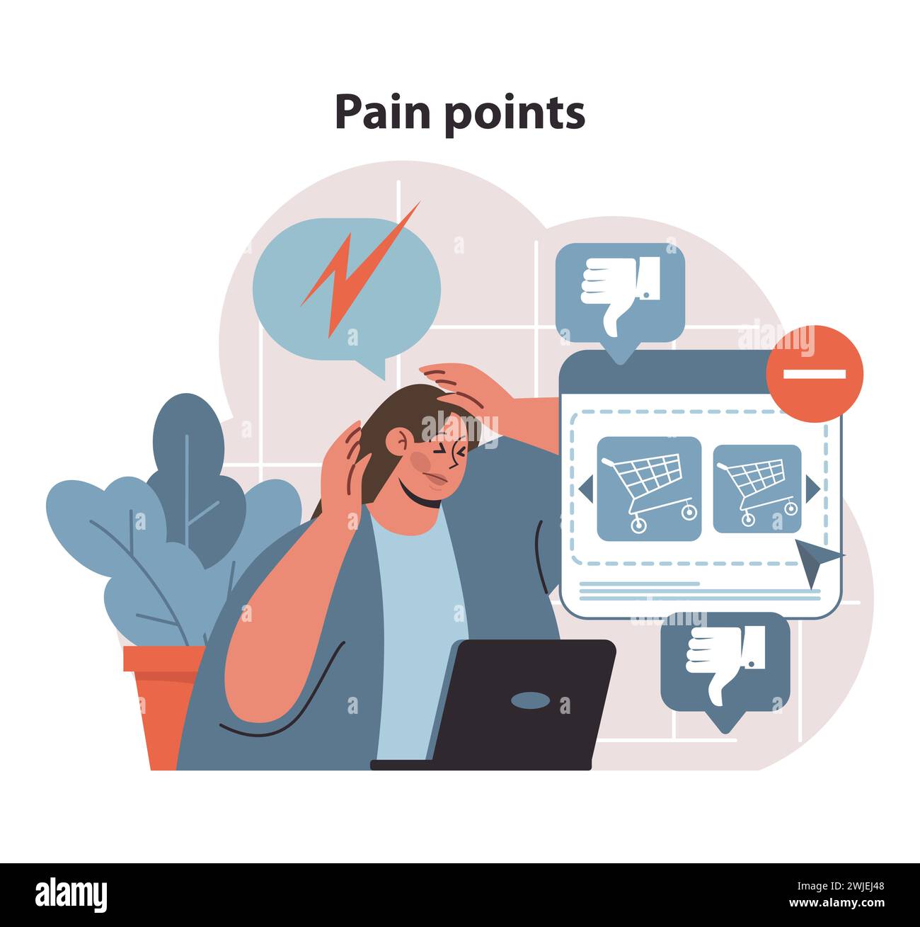 Shopping experience Stock Vector Images - Alamy