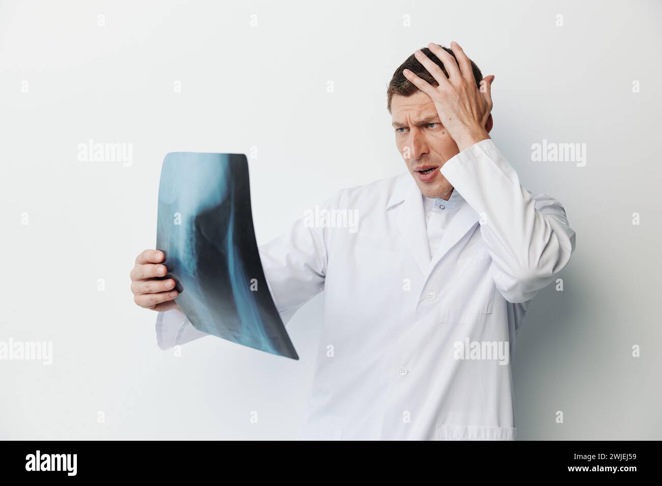 Medic man doctor stethoscope x-ray health clinic man hospital diagnosis ...