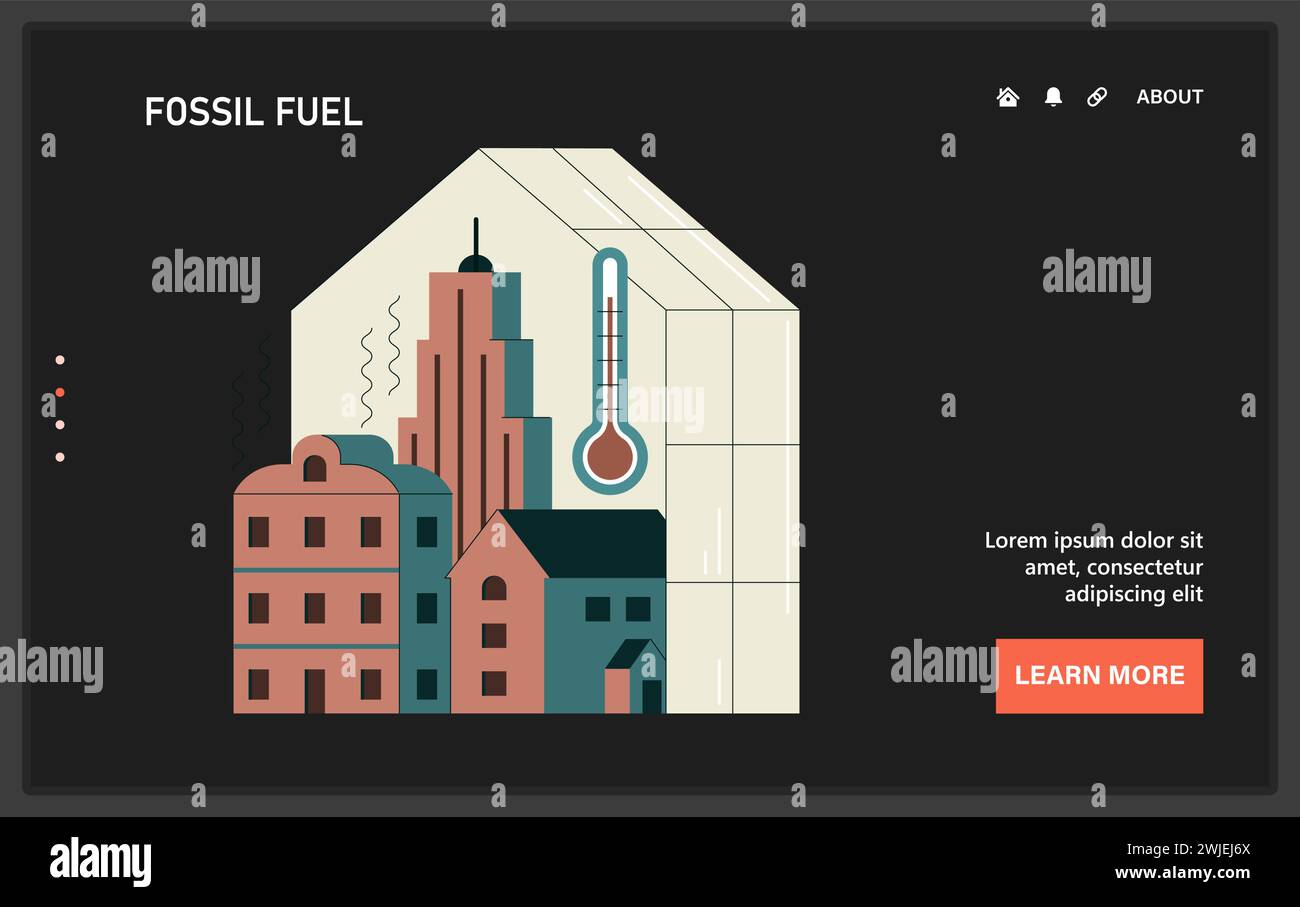 Fossil fuel web or landing. Fossil resources extraction and its impact ...