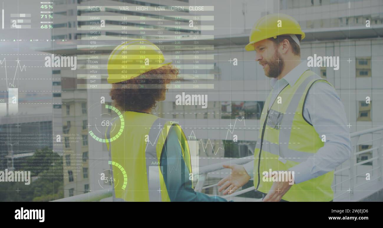 Modern data architecture analytical graphics hi-res stock photography ...