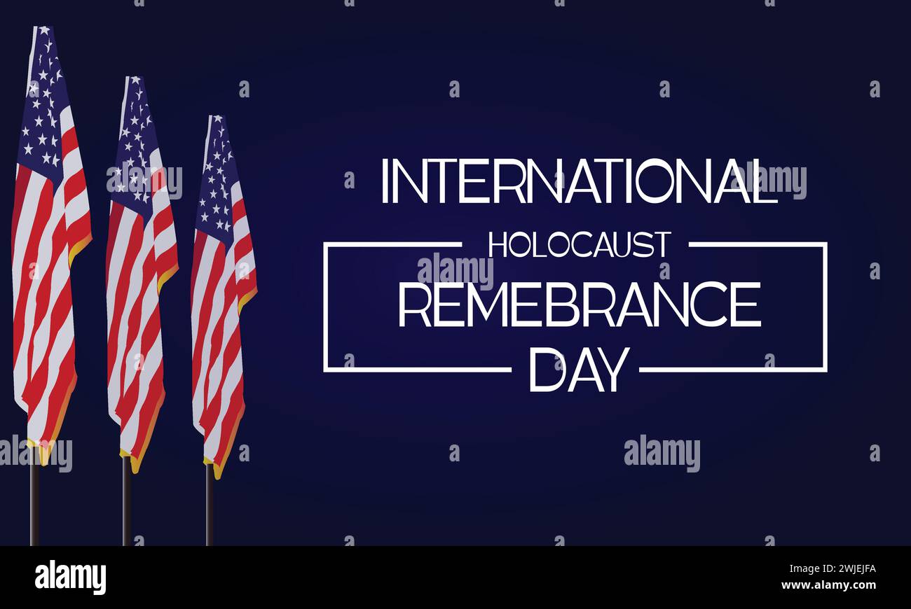 International Holocaust Remembrance Day text with usa design Stock ...