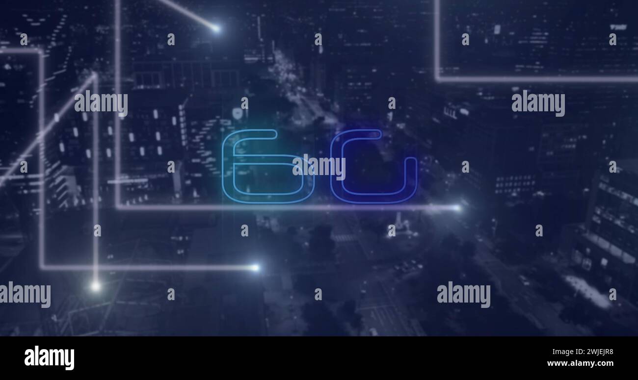 Digital network connections 6g text hi-res stock photography and images ...