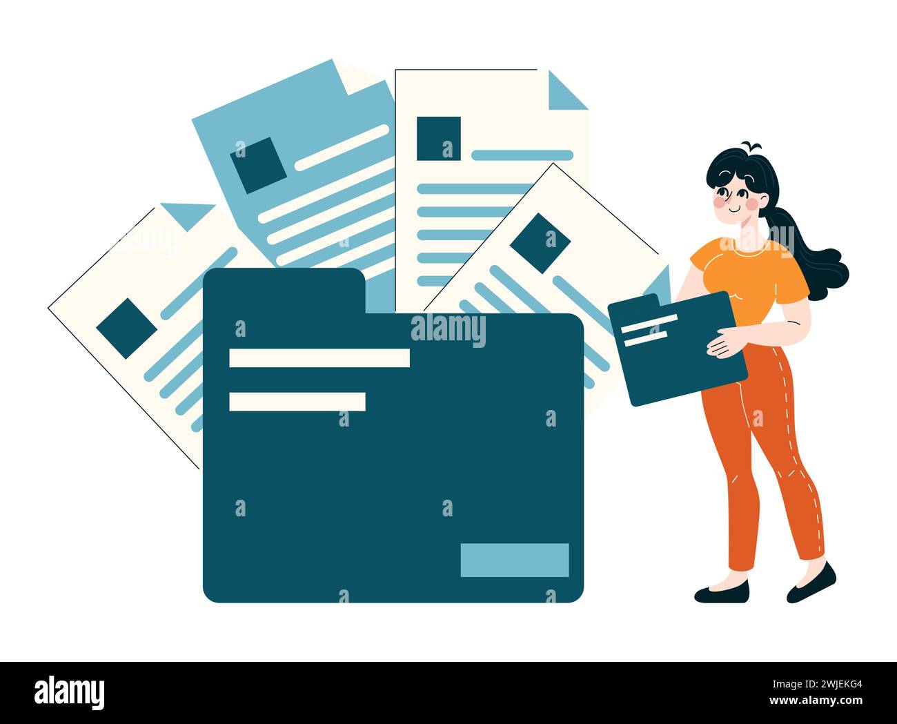 Business People concept. Organized administrator manages extensive ...