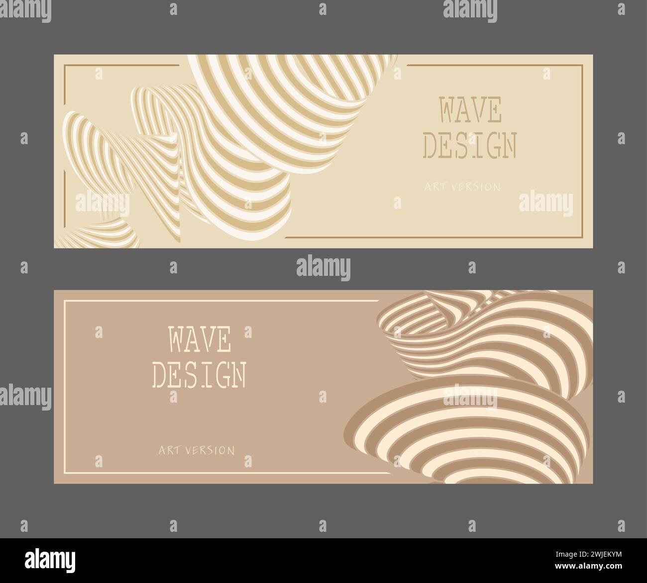 Creative wavy line design. A new trend in the design of covers, banners ...