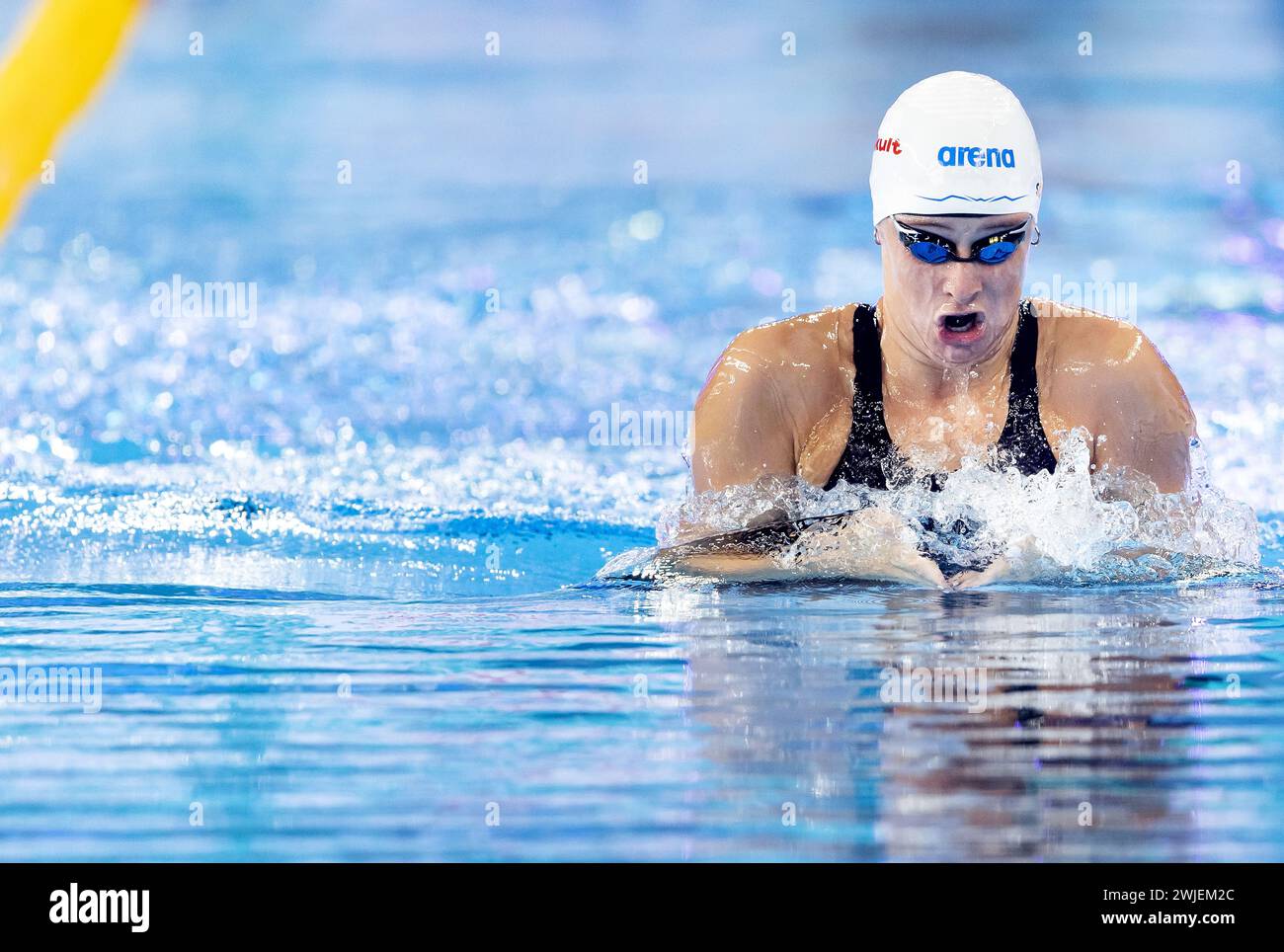 DOHA - Tes Schouten in action during the 200 school women's event on ...