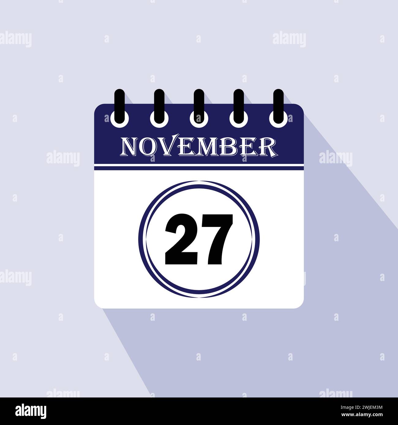 Icon calendar day - 27 November. 27 days of the month, vector ...