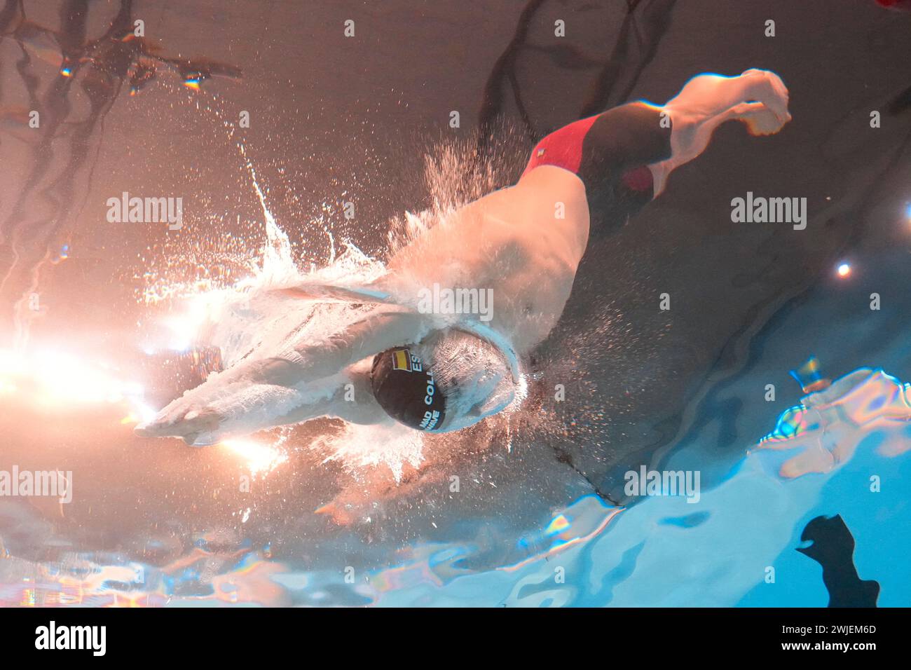 Carles Coll Marti of Spain competes in the men's 200-meter breaststroke ...
