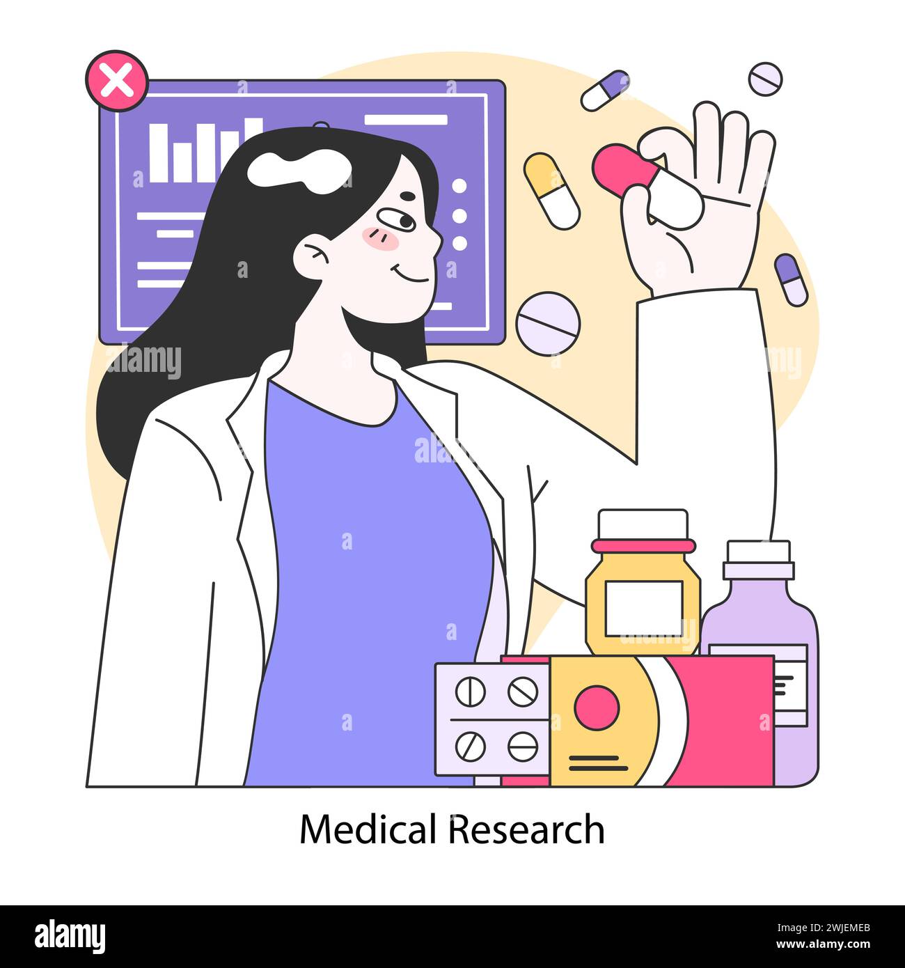 Medical research and healthcare. Innovative diagnosis and treatment ...