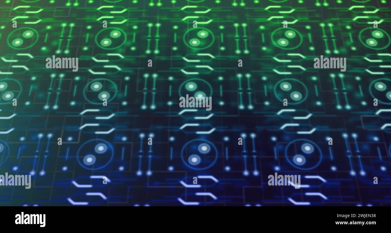 Image of connections and data processing over circuit board Stock Photo ...