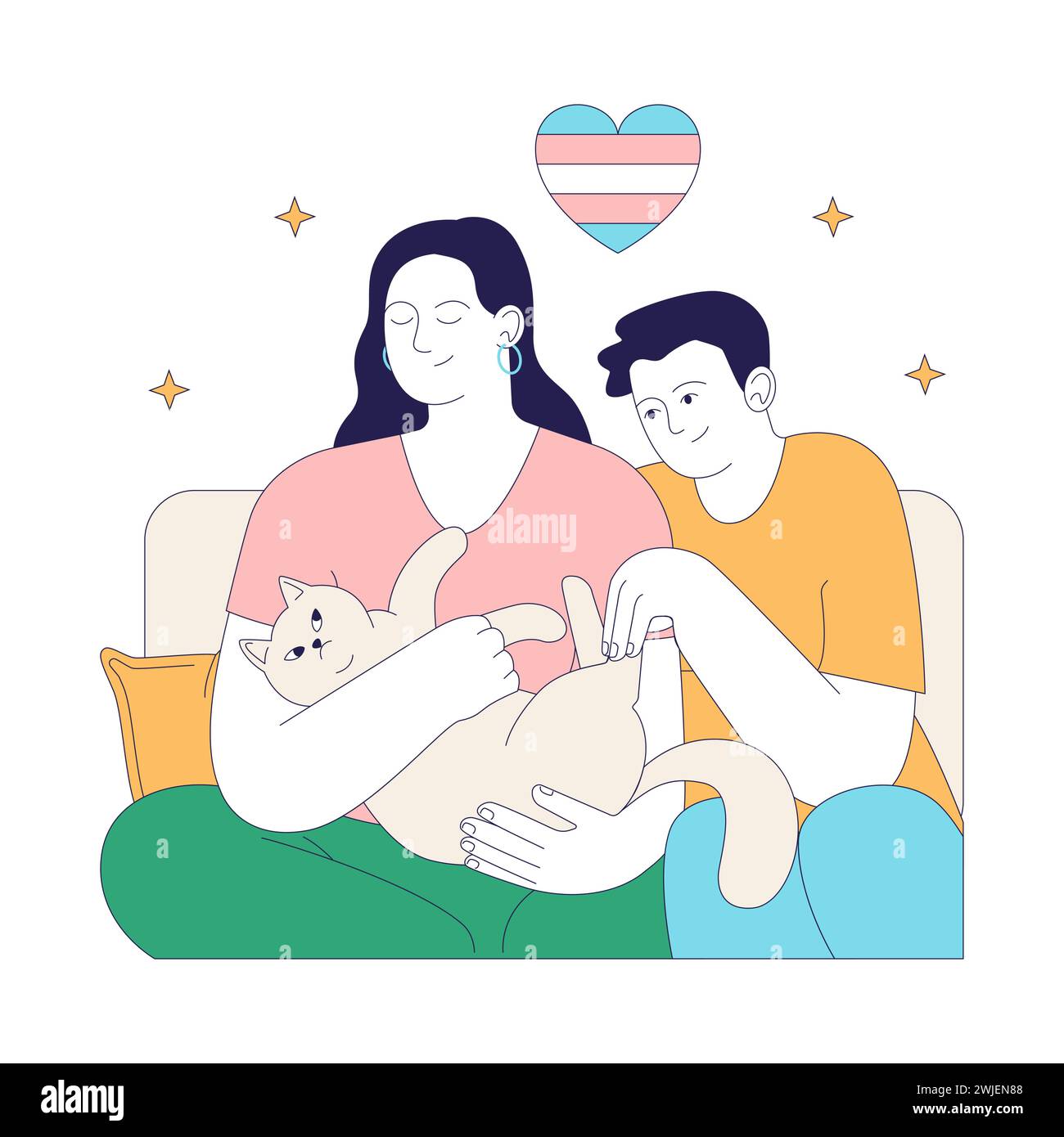 Trans people bonding. A heartwarming moment of affection and acceptance ...