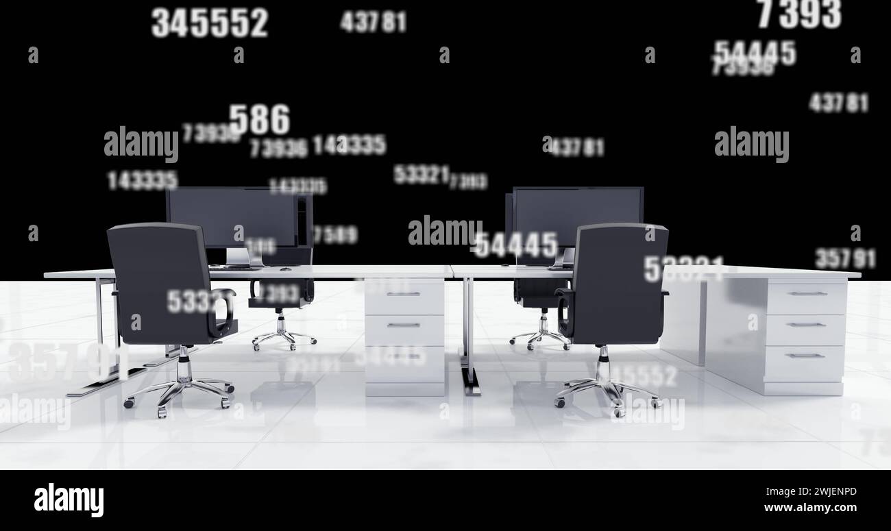 Image of digital interface with icons and data processing Stock Photo ...