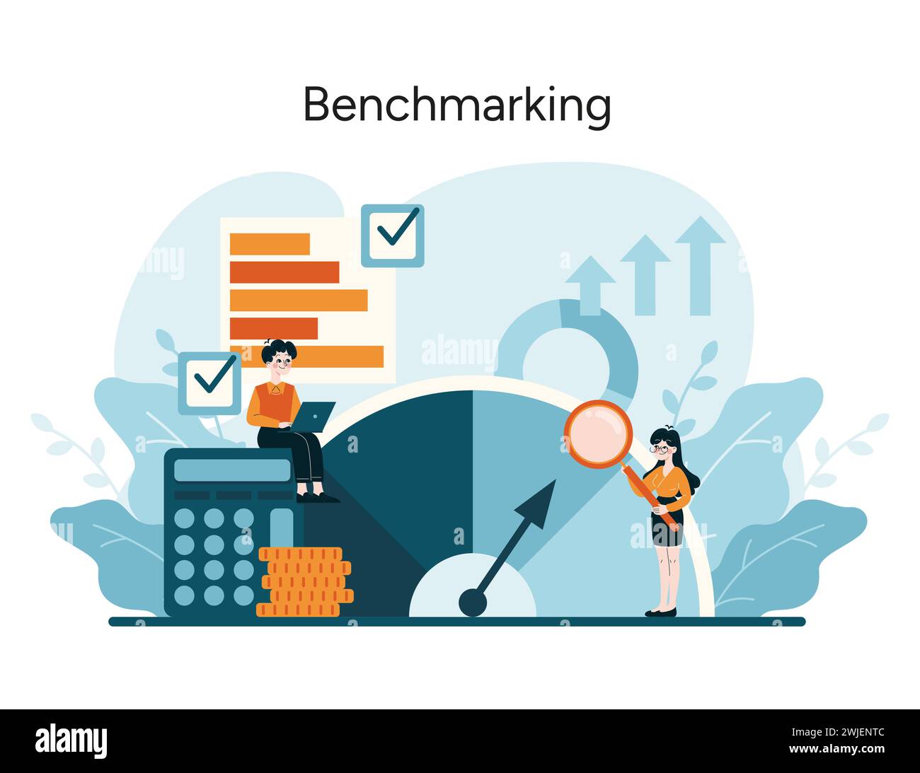 Benchmarking concept. Comparative analysis for business performance ... Benchmarking concept. Comparative analysis for business performance ...