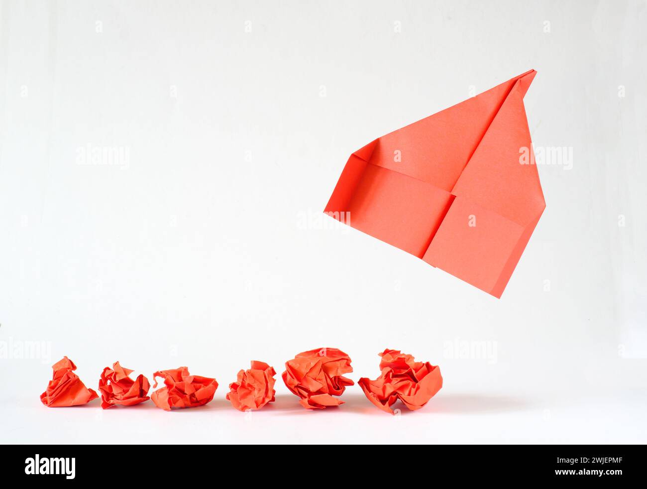 Fresh ideas for business transformation concept with crumpled paper ...