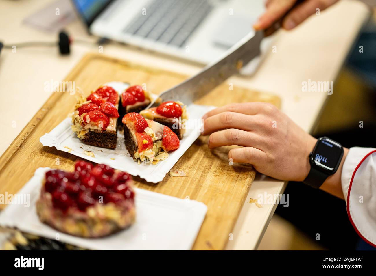 Berlin, Germany. 15th Feb, 2024. Daniel Plum, quality inspector at the ...