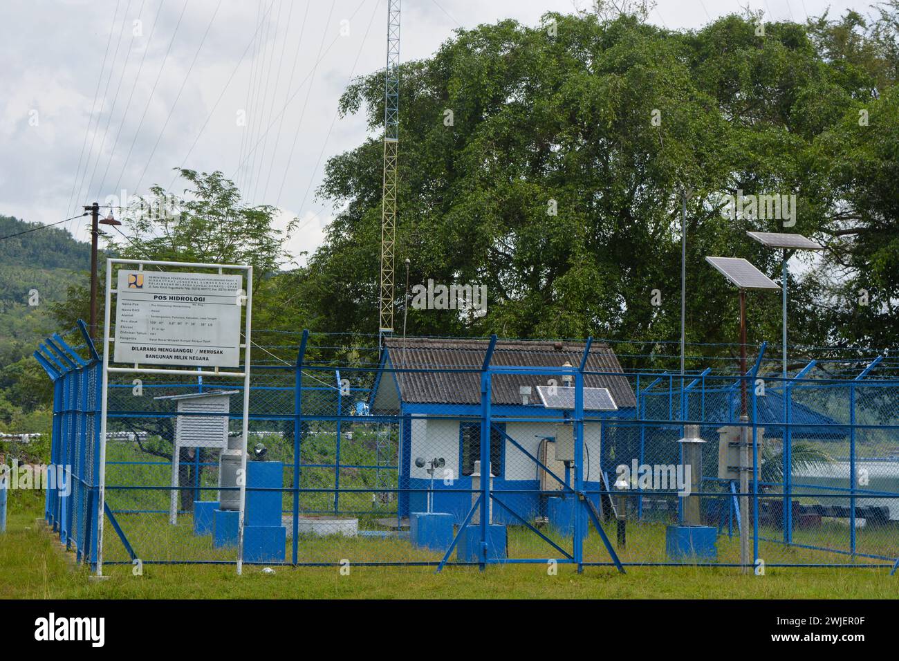 June 3, 2023, high voltage, electric voltage meter in a large field ...