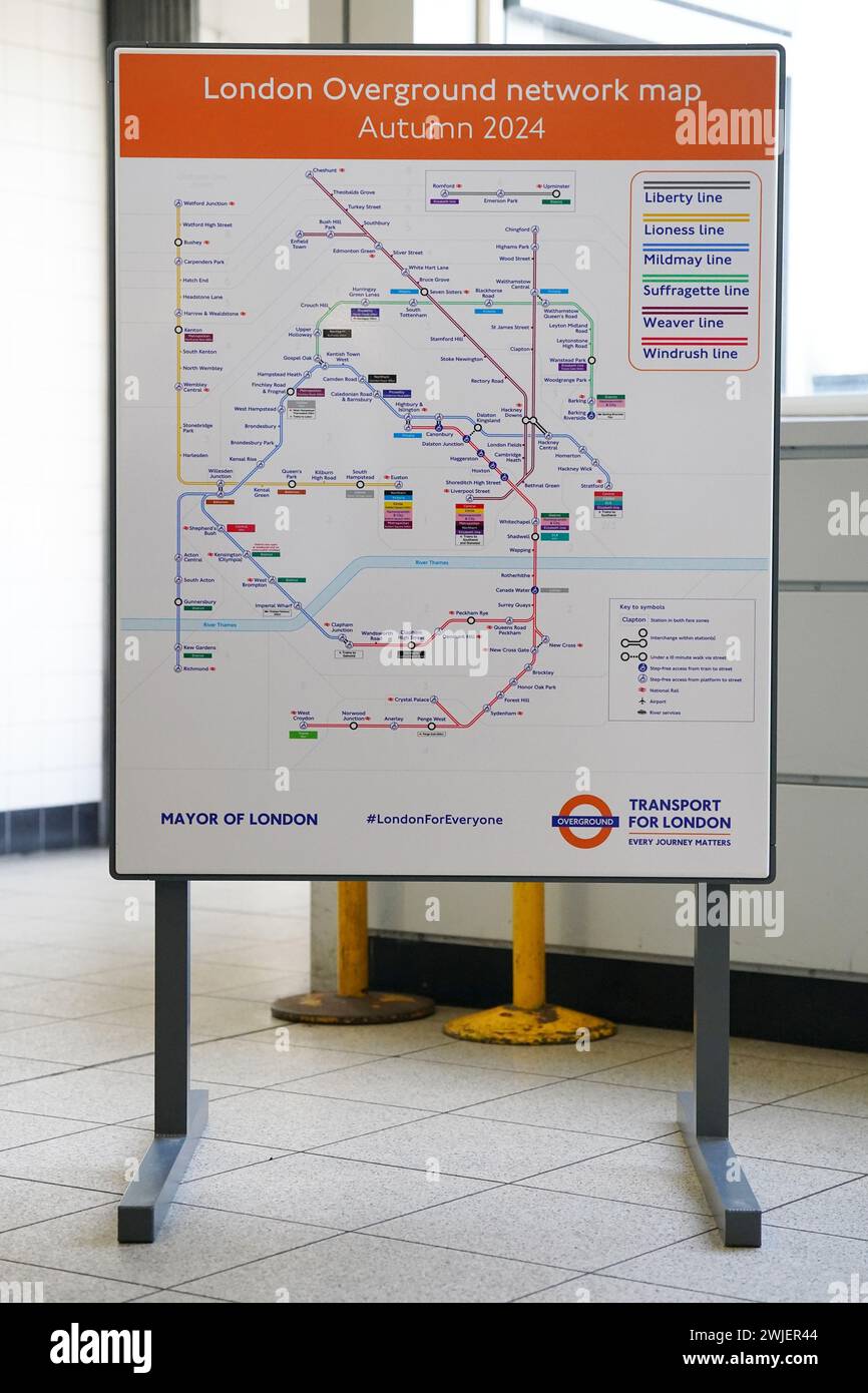 A new London Overground network map which was unveiled by Mayor of ...