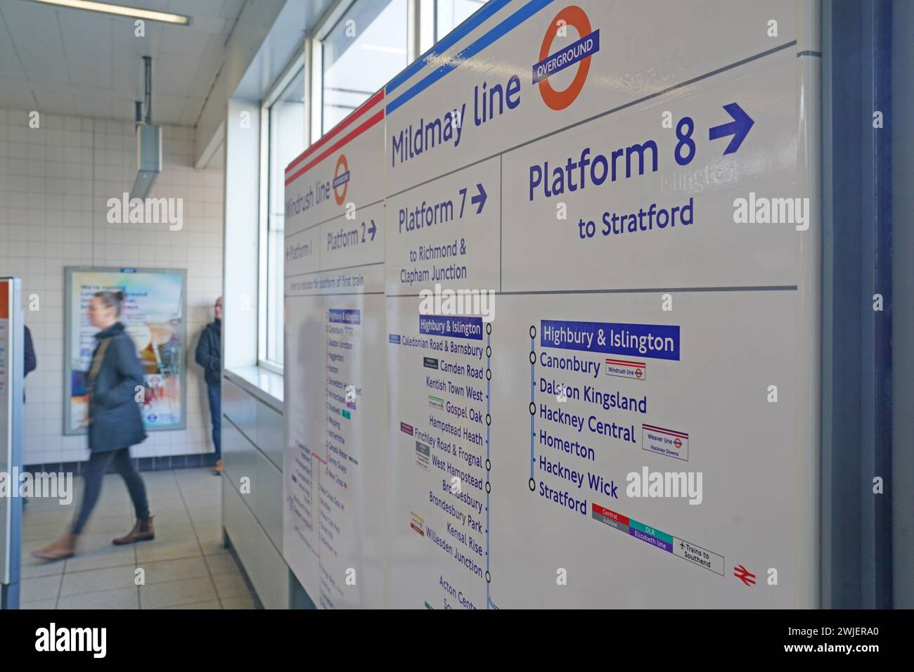 A sign for the new Mildmay line which was unveiled by Mayor of London ...