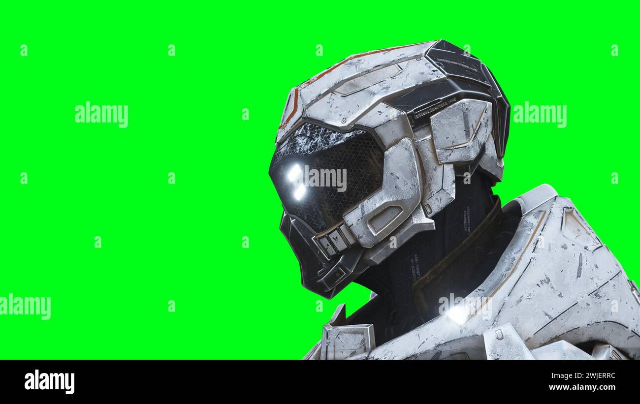 Military futuristic cyborg, robot. 3d rendering Stock Photo - Alamy