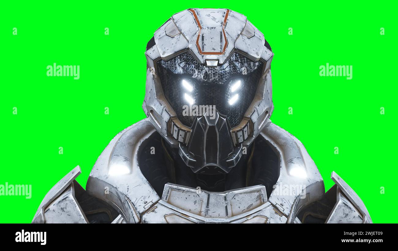 Military futuristic cyborg, robot. 3d rendering Stock Photo - Alamy