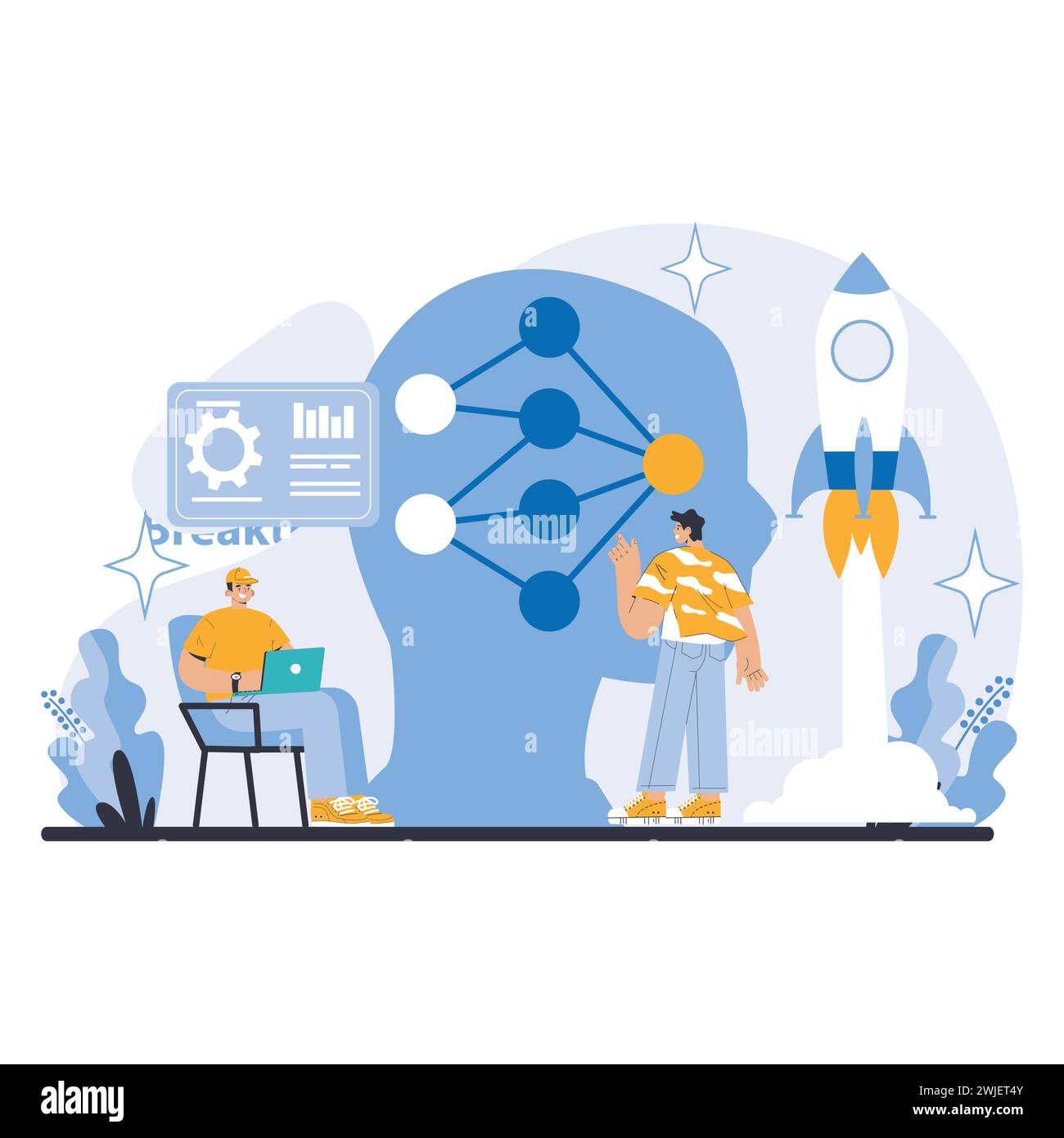 AGI concept. Celebrating machine learning milestones and AI-driven ...