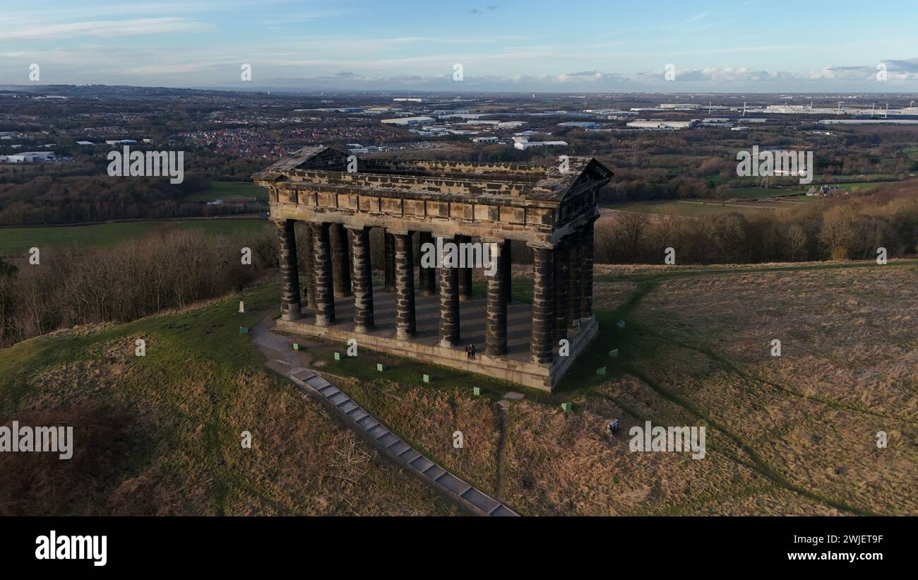 An aerial view of the stunning Penshaw Monument Stock Photo - Alamy