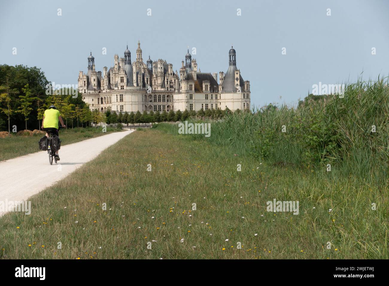 The Chateau de Chambord castle (north-central France): castle ...