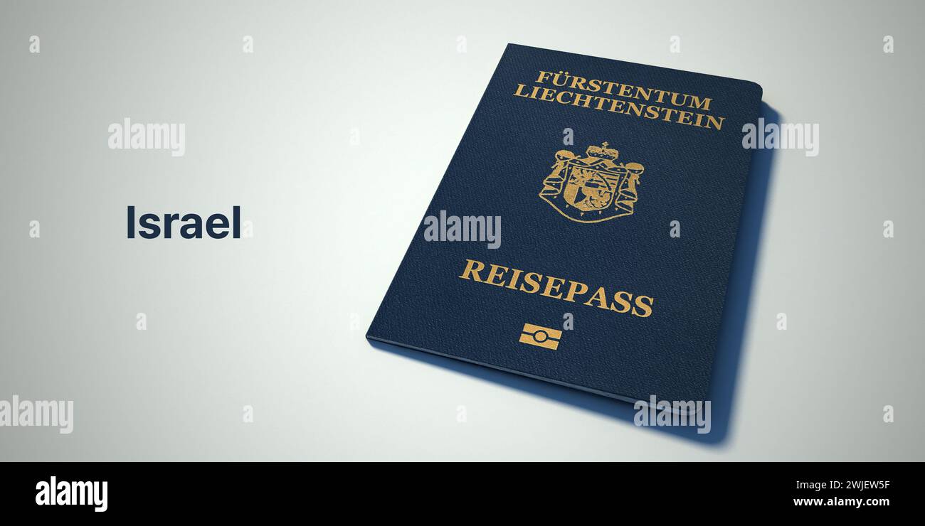 Israel passport. 3d rendering passport on white background Stock Photo ...