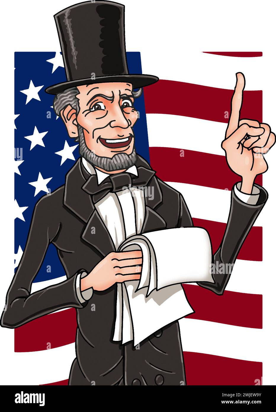 Abraham lincoln cartoon hi-res stock photography and images - Alamy