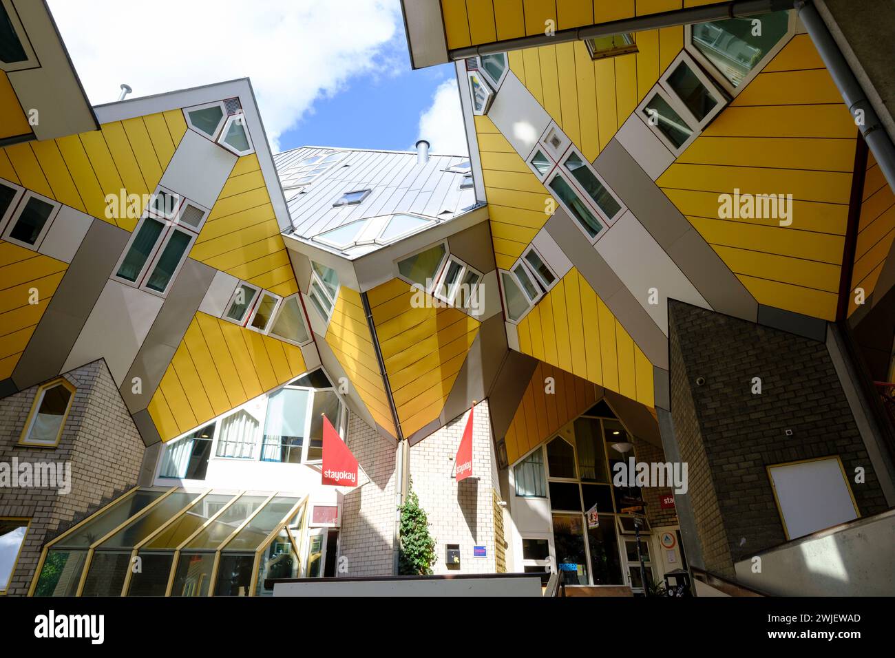 Netherlands, Rotterdam: the Cube Houses designed by architect Piet Blom ...