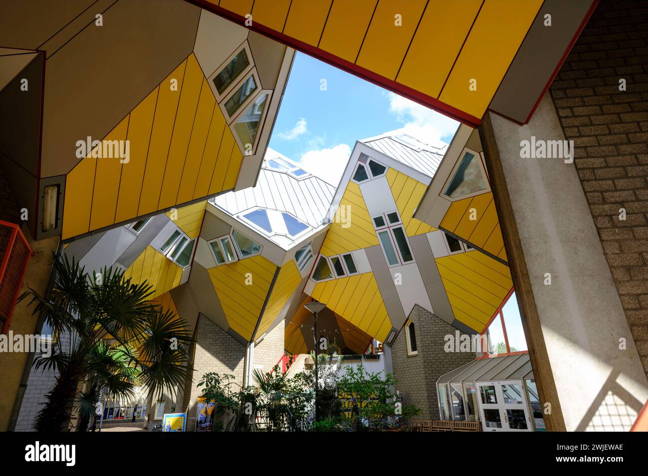 Netherlands, Rotterdam: the Cube Houses designed by architect Piet Blom ...