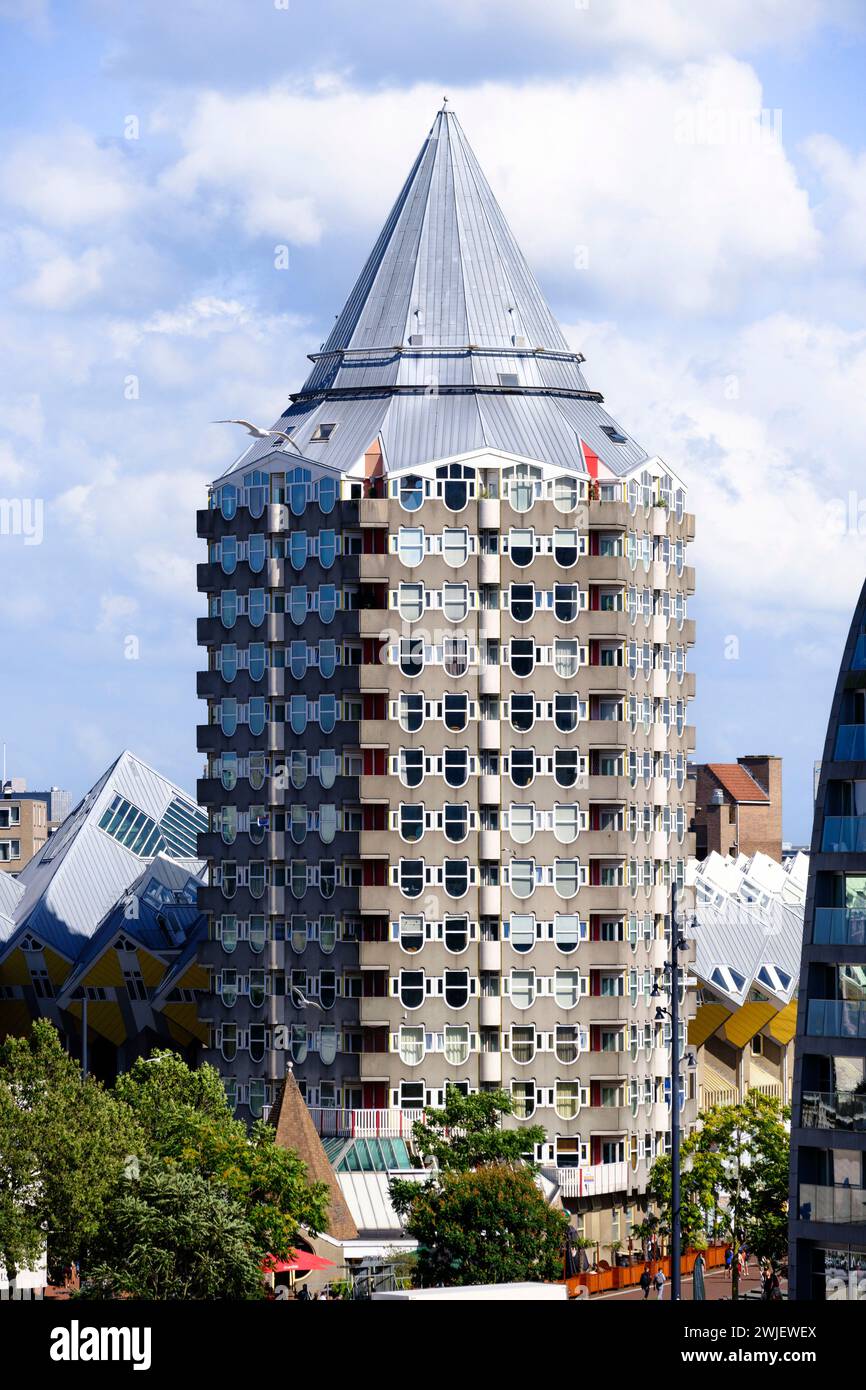 Netherlands, Rotterdam: the residential tower “Blaaktoren” (Het Potlood ...
