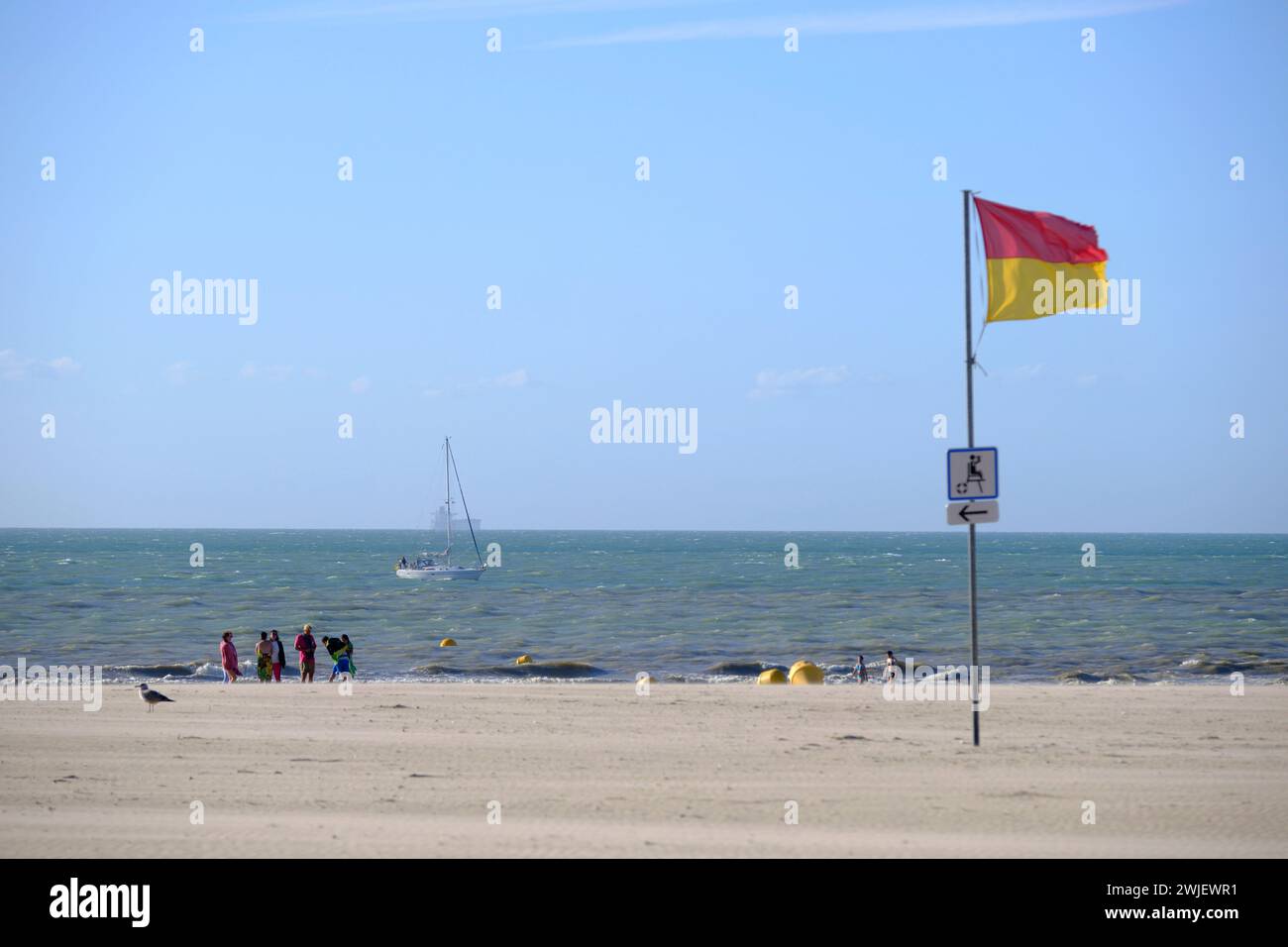 Calais, along the "Cote d'Opale" coastal area (northern France): the ...
