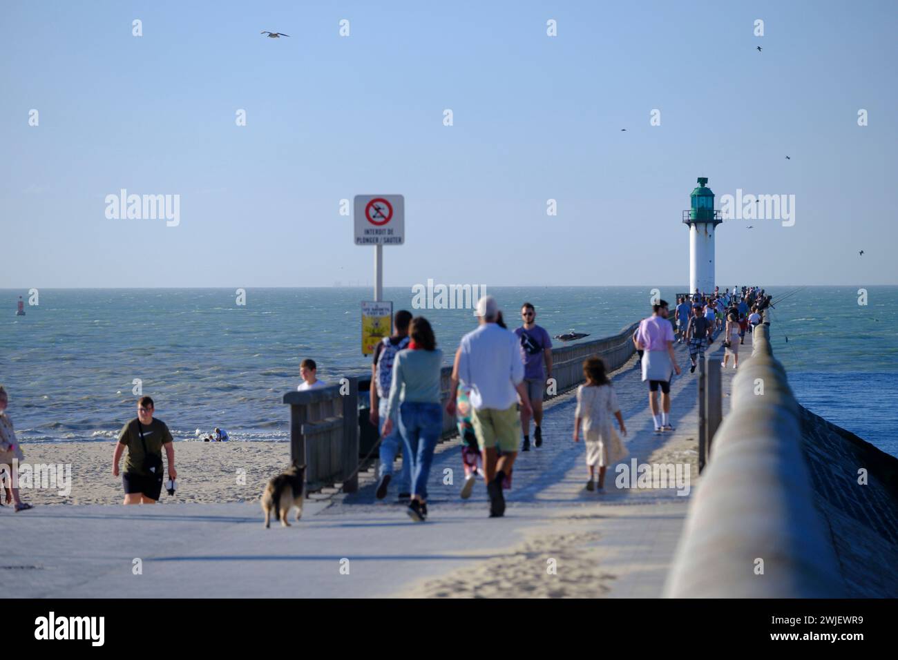 Calais, along the "Cote d'Opale" coastal area (northern France): the ...