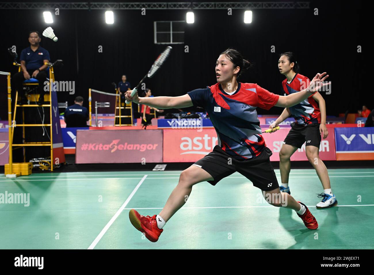 Shah Alam, Malaysia. 15th Feb, 2024. Hu Ling Fang/Lin Xiao Min (L) of ...
