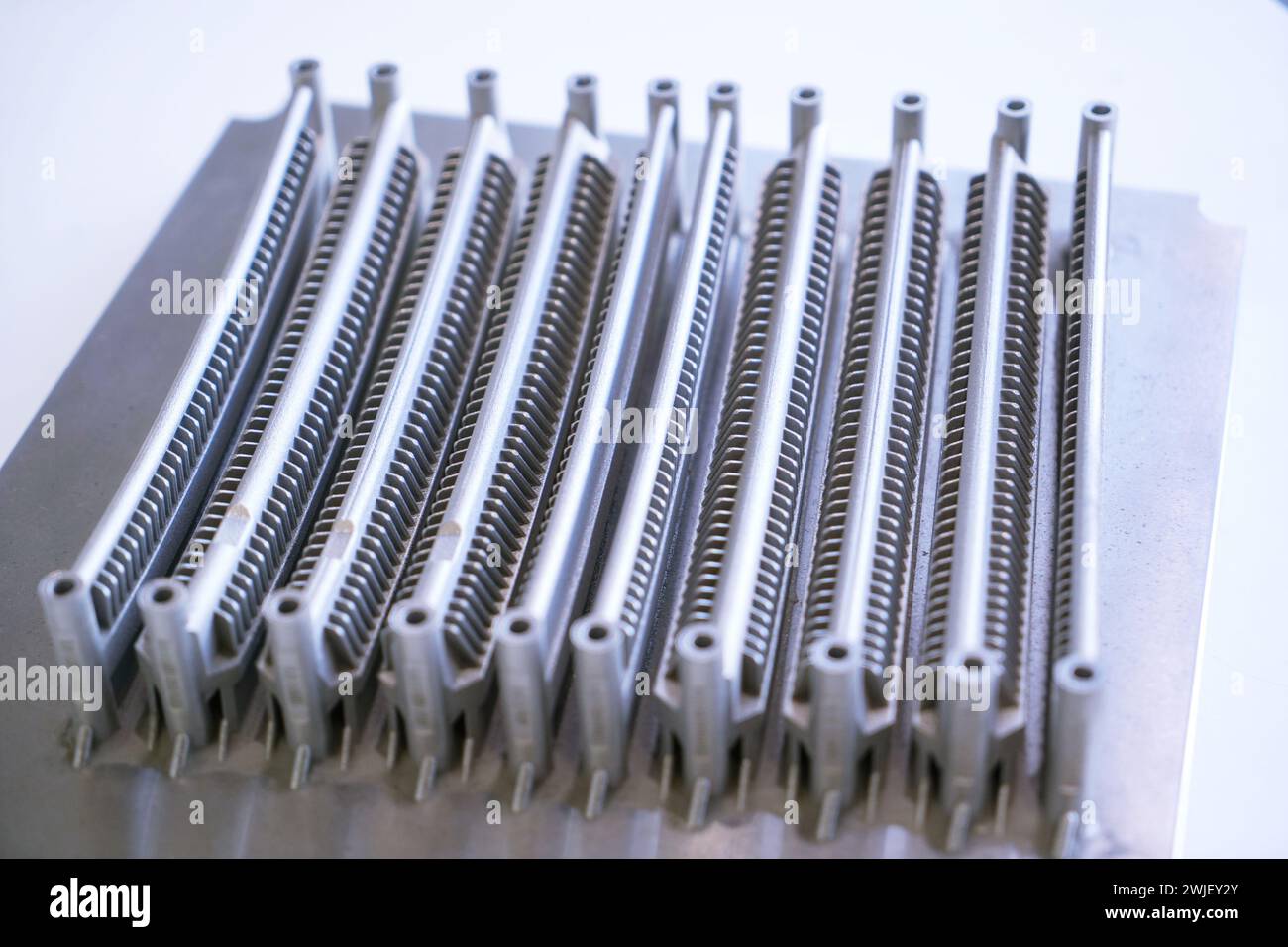 Object printed on metal 3d printer. A model created in a laser ...