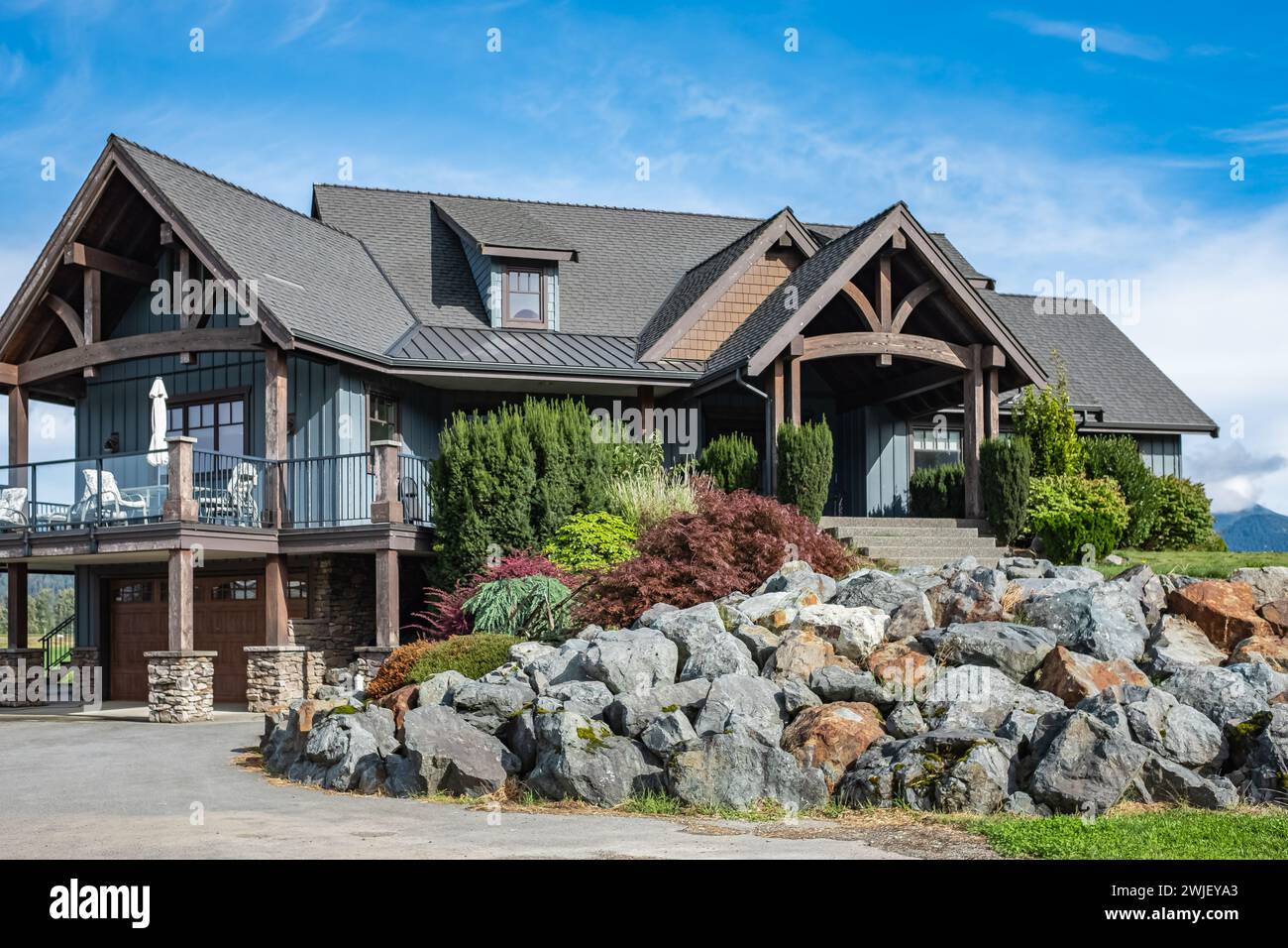 Big custom made luxury house in the suburbs of Vancouver, Canada. Large ...