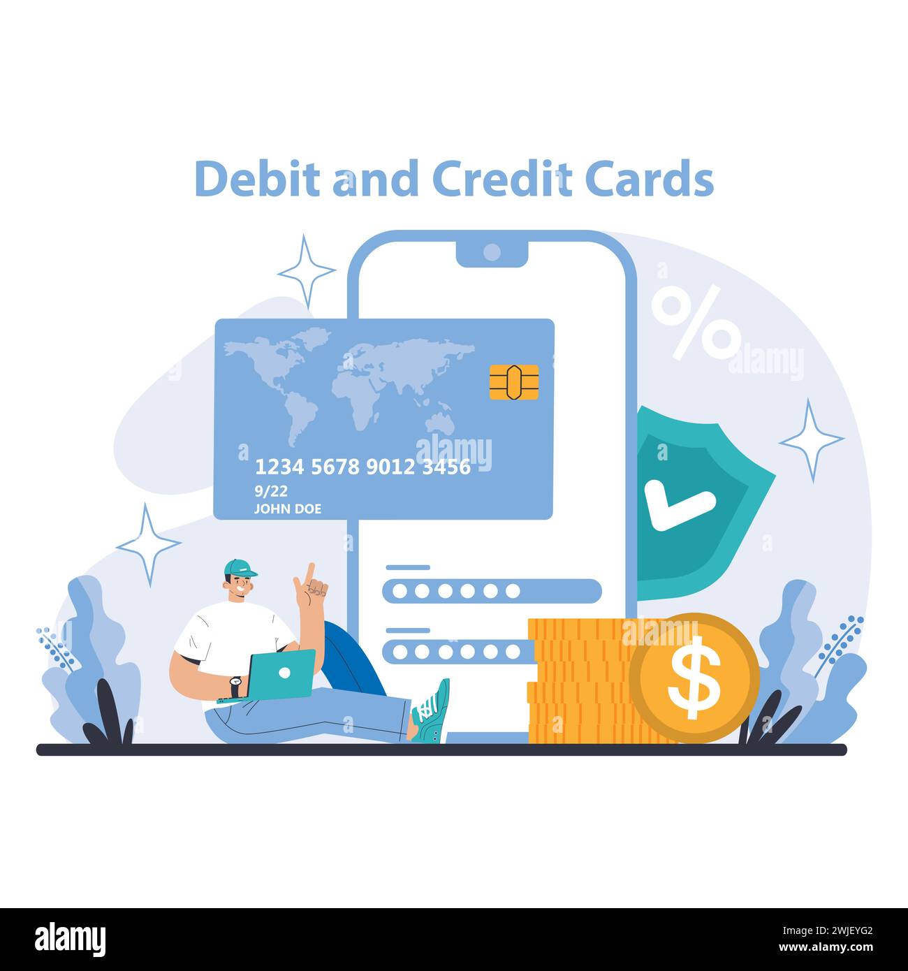 Finance in digital age Stock Vector Images - Alamy