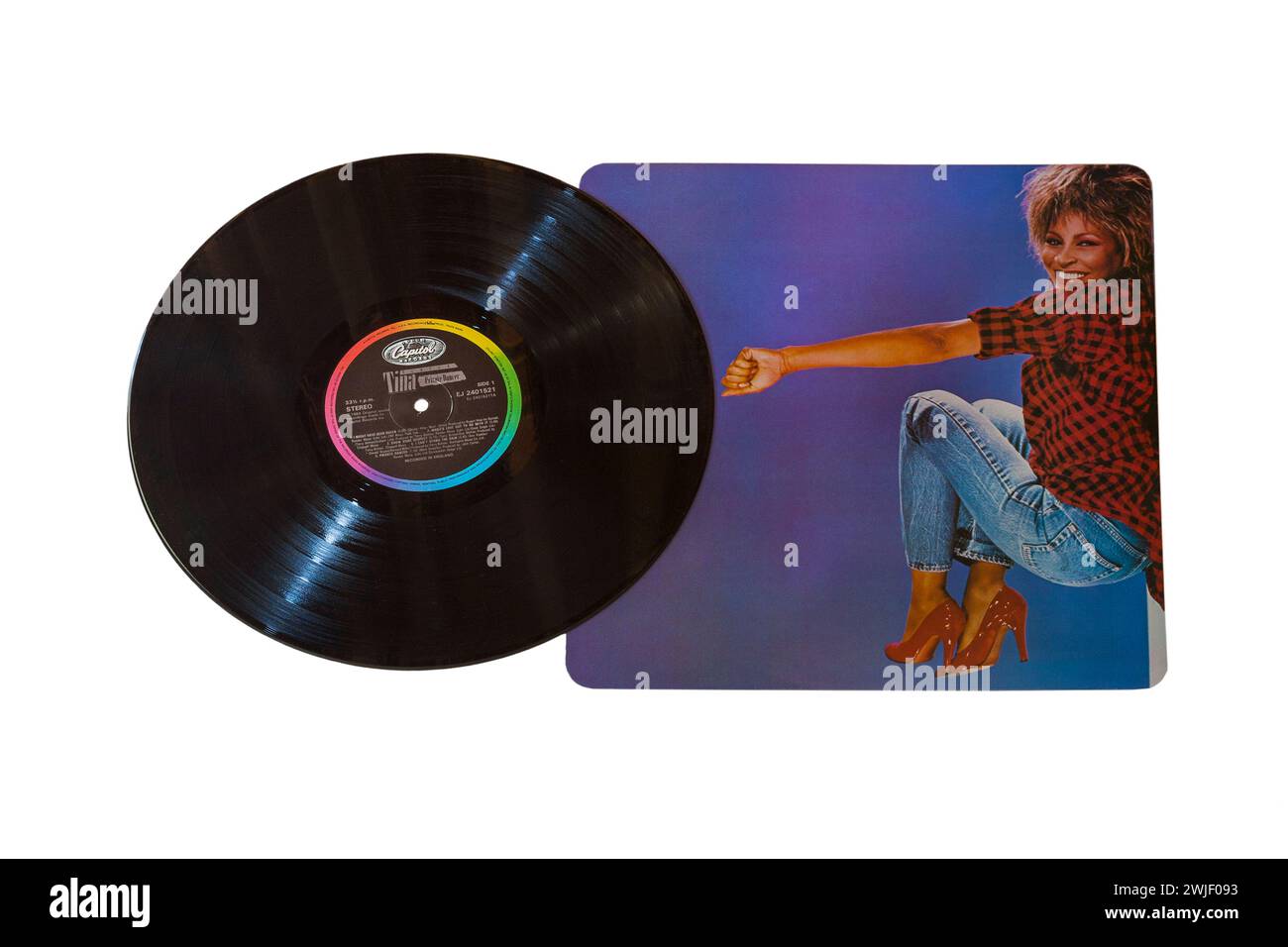 Tina Turner Private Dancer vinyl record album LP cover isolated on ...